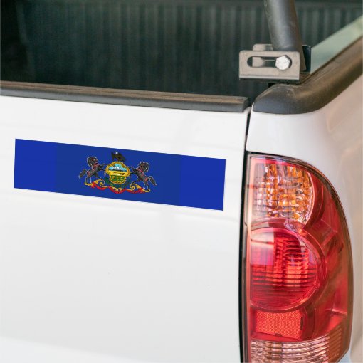 Pennsylvania State Flag Design Bumper Sticker | Zazzle