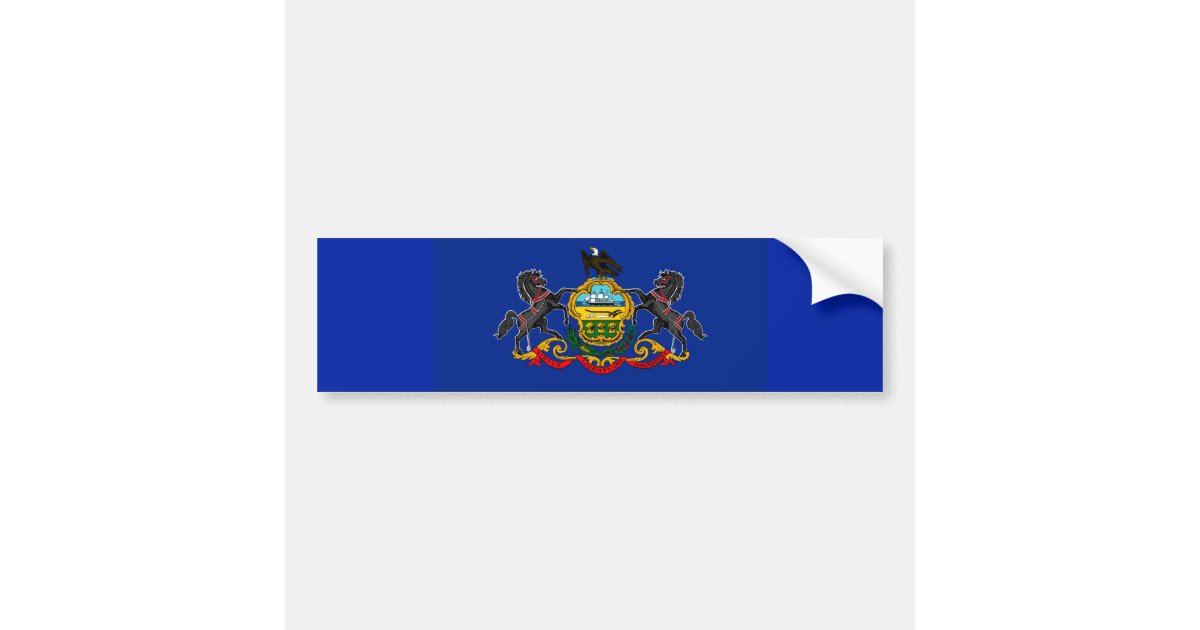 Pennsylvania State Flag Design Bumper Sticker | Zazzle