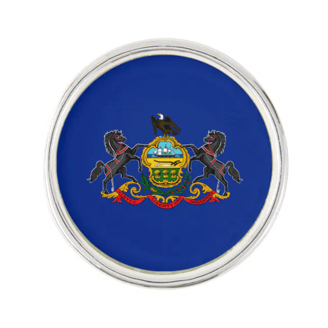 Pennsylvania State Flag Design Lapel Pin | Zazzle
