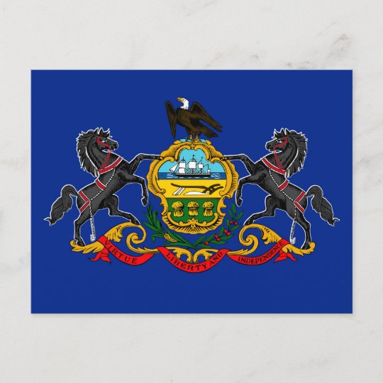 Pennsylvania State Flag Design Postcard | Zazzle.com
