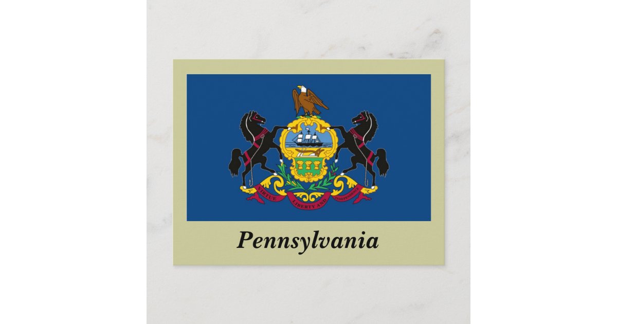 Pennsylvania State Flag Postcard | Zazzle