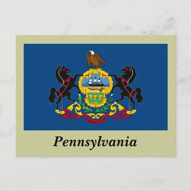 Pennsylvania State Flag Postcard | Zazzle