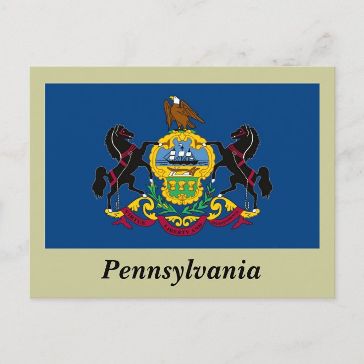 Pennsylvania State Flag Postcard | Zazzle