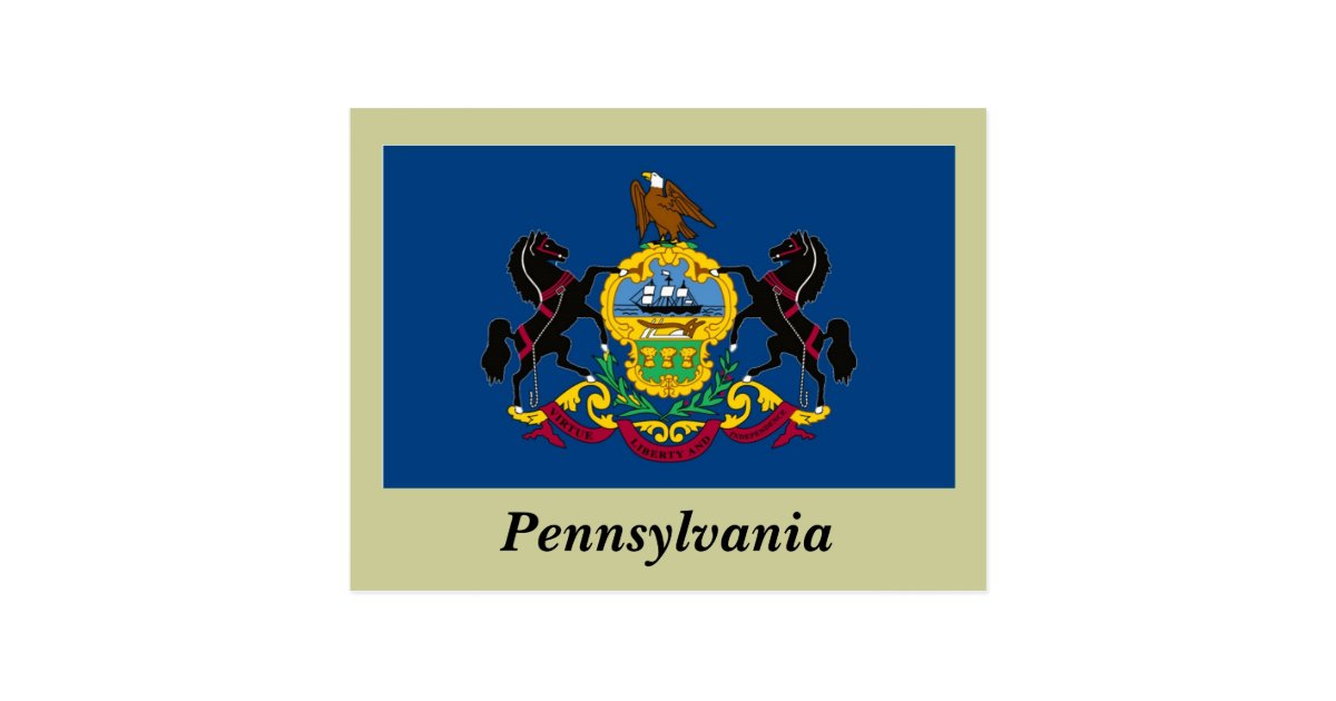 Pennsylvania State Flag Postcard | Zazzle.com