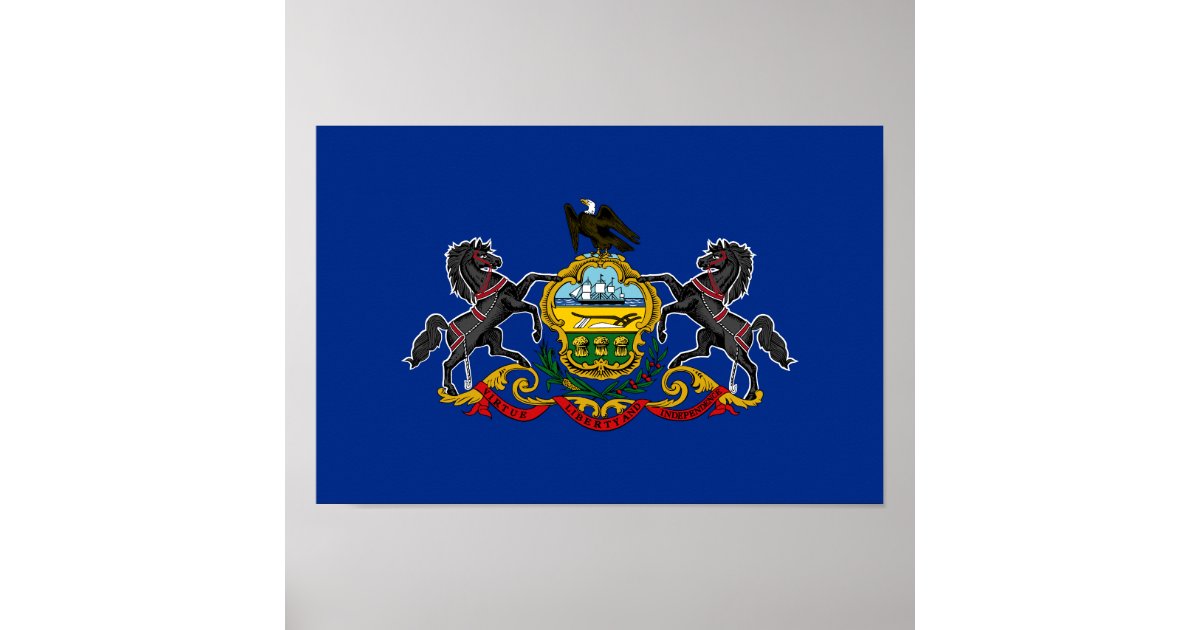 Pennsylvania State Flag Poster | Zazzle