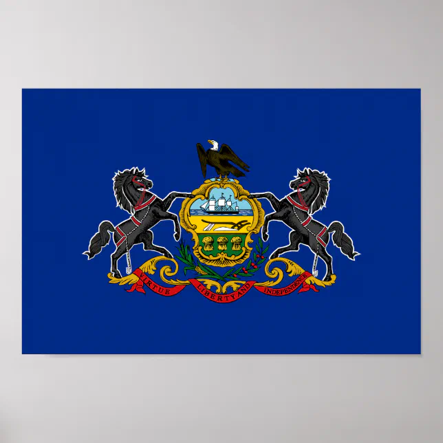 Pennsylvania State Flag Poster | Zazzle