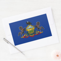 Pennsylvania State flag Rectangular Sticker | Zazzle