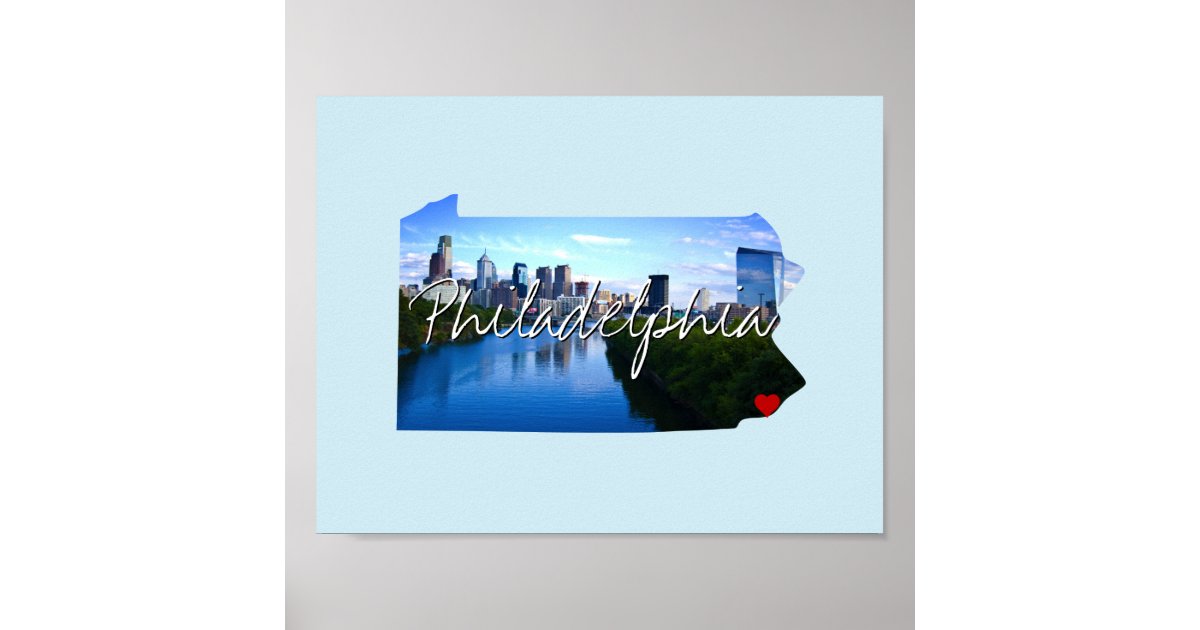 Pennsylvania State Photo insert and town name Poster | Zazzle