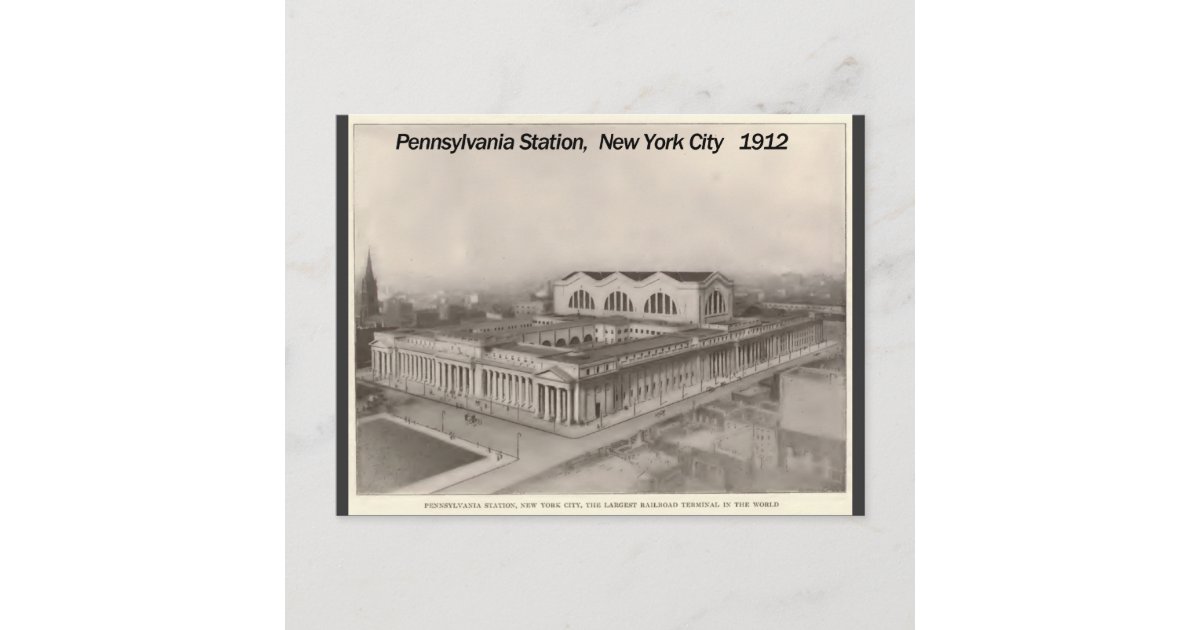 Pennsylvania Station New York 1912 Postcard | Zazzle
