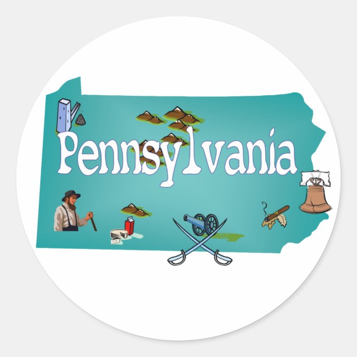 Pennsylvania Sticker | Zazzle.com