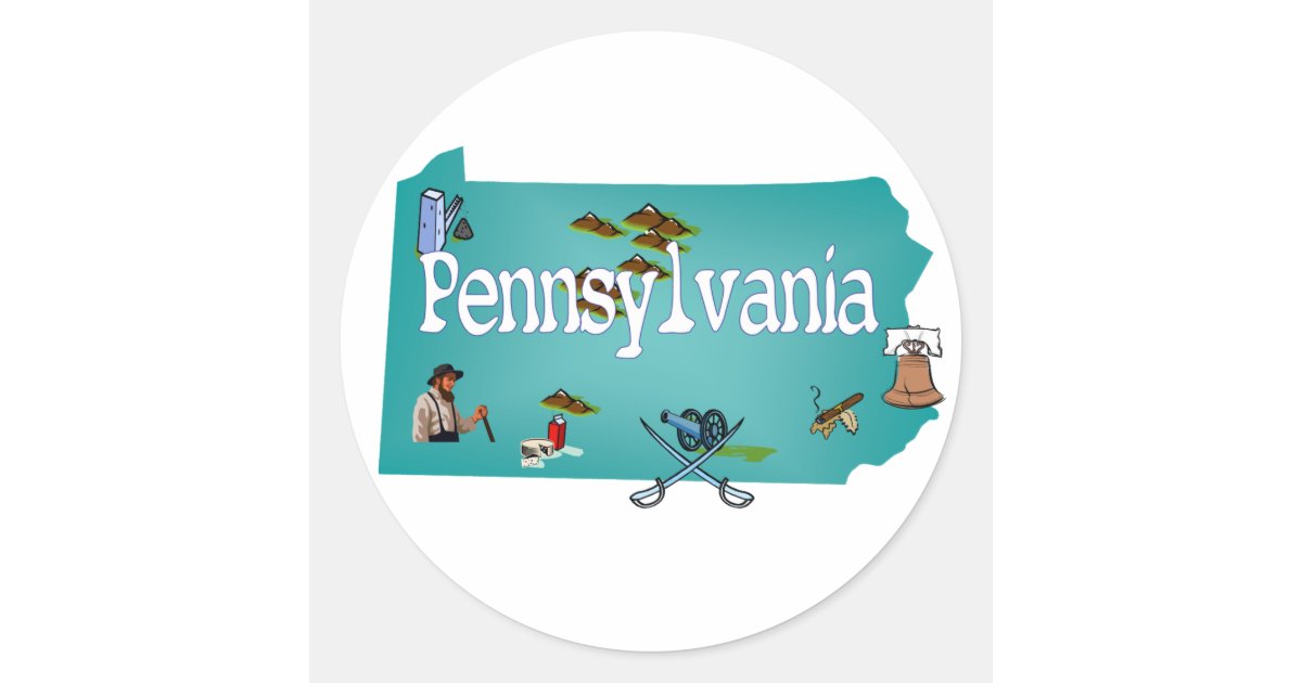 Pennsylvania Sticker | Zazzle.com