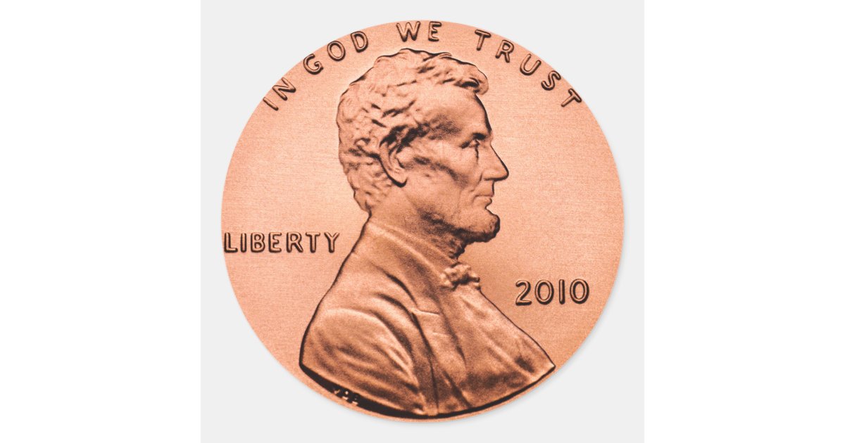 Penny Classic Round Sticker | Zazzle