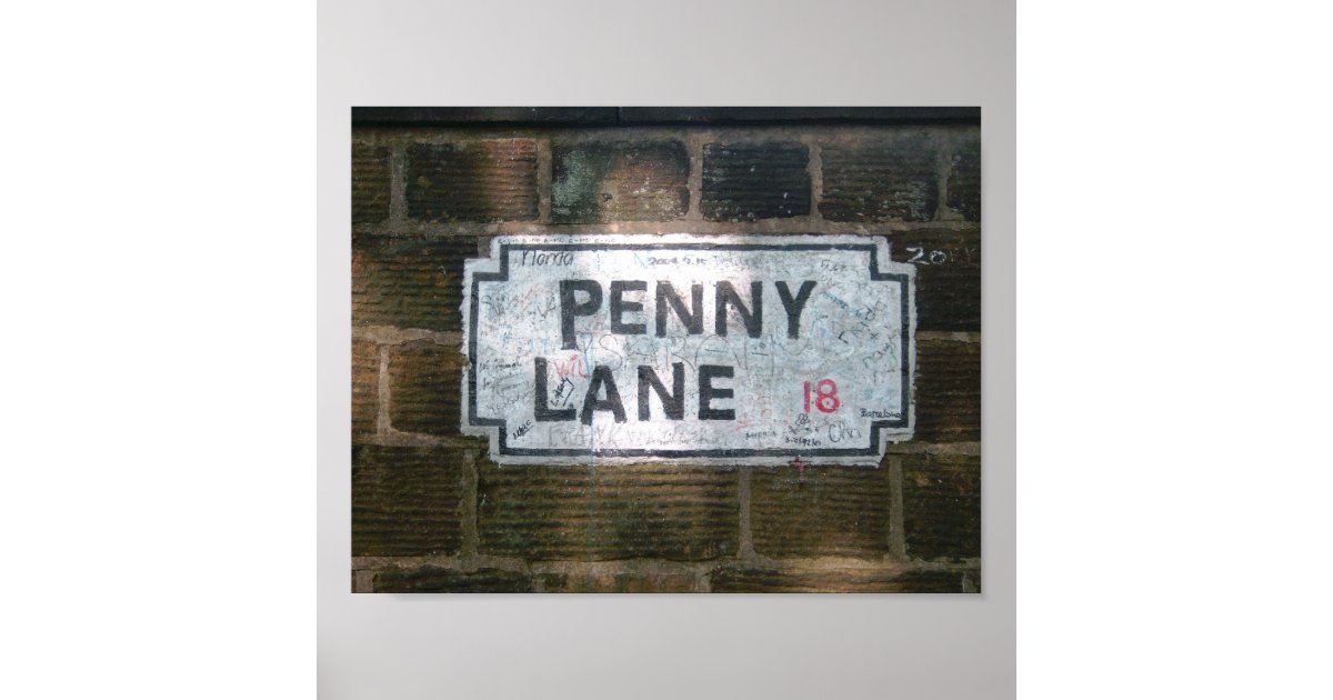 Penny Lane Street Sign | Zazzle