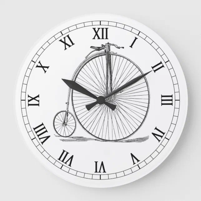 Pennyfarthing Large Clock | Zazzle