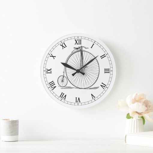 Pennyfarthing Large Clock | Zazzle