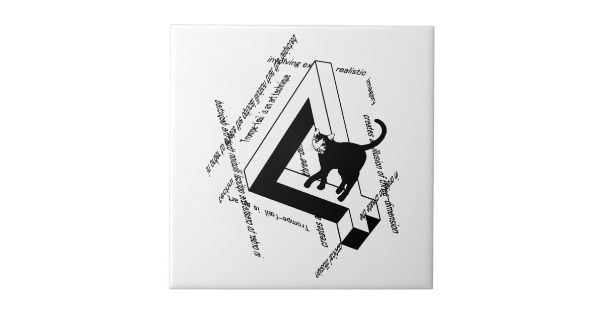 Penrose cat tile | Zazzle