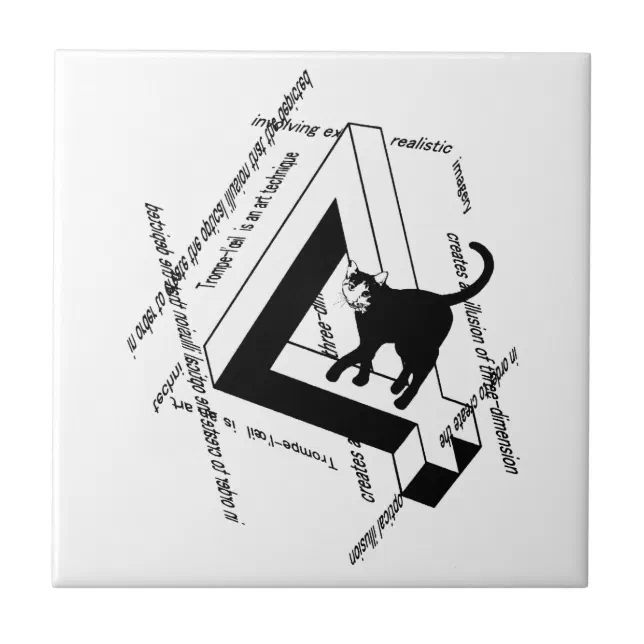 Penrose cat tile | Zazzle