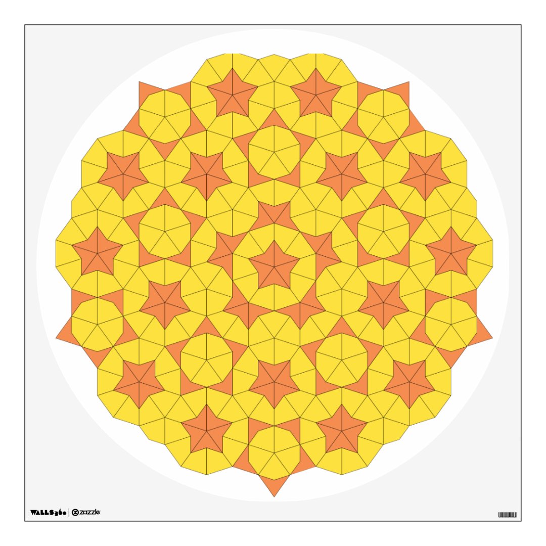 Penrose Sun Tile Wall Decal | Zazzle