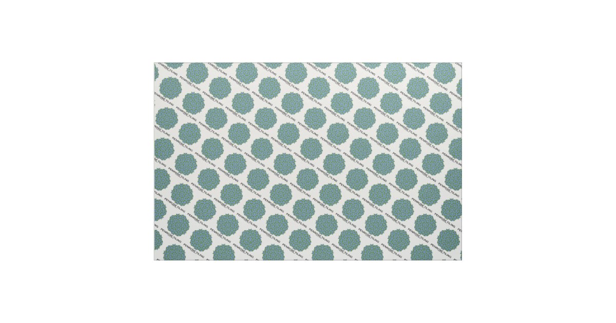 Penrose Tiling Five-Fold Symmetry Fabric | Zazzle