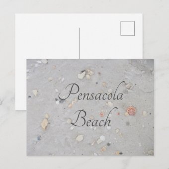 Pensacola Beach Sand, Shells, Pensacola, FL Postcard | Zazzle