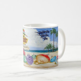 Pensacola Beach Sign & Blue Angels mug | Zazzle