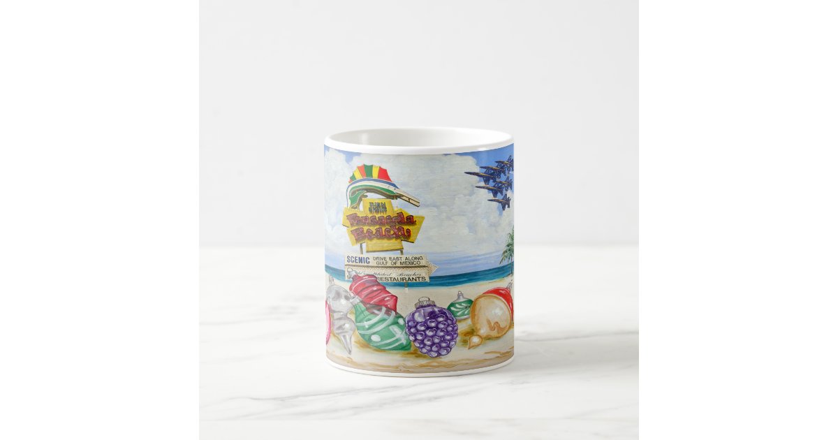 Pensacola Beach Sign & Blue Angels mug | Zazzle