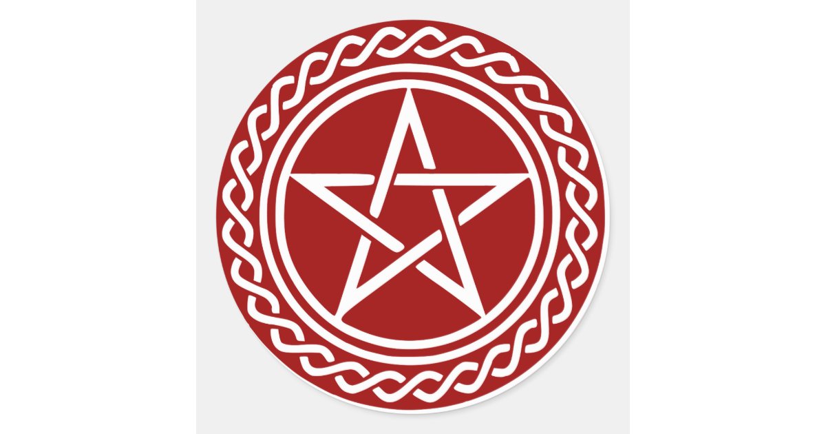 Pentacle Design Classic Round Sticker | Zazzle
