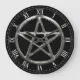 Pentacle Round Roman Numerals Clock | Zazzle