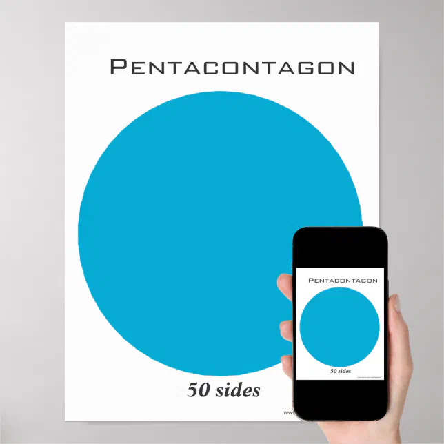 Pentacontagon Poster of Polygon | Zazzle