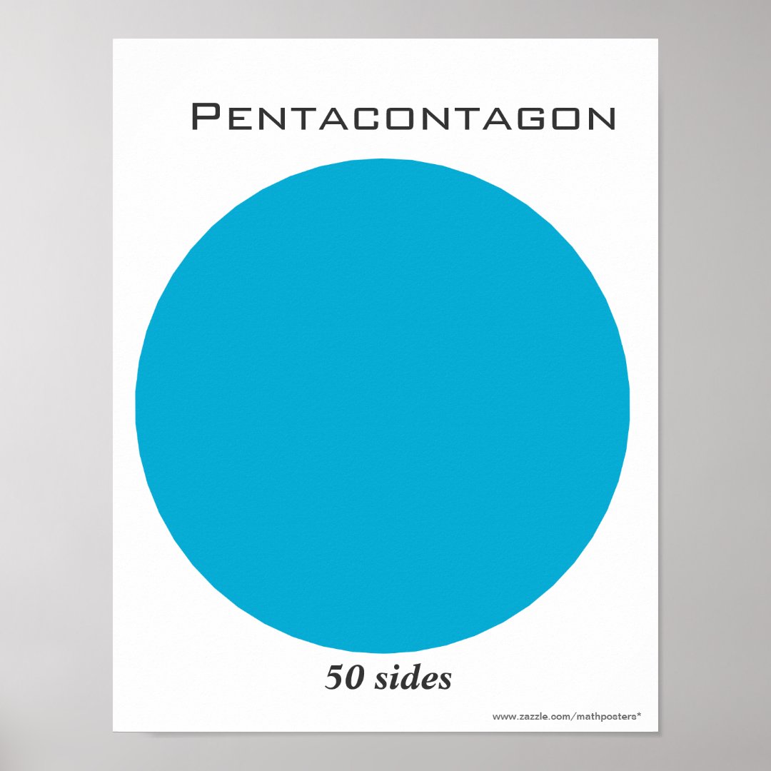 Pentacontagon Poster of Polygon | Zazzle