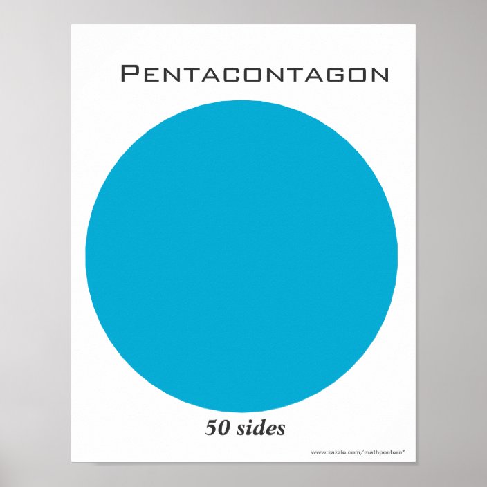 Pentacontagon Poster of Polygon | Zazzle.com