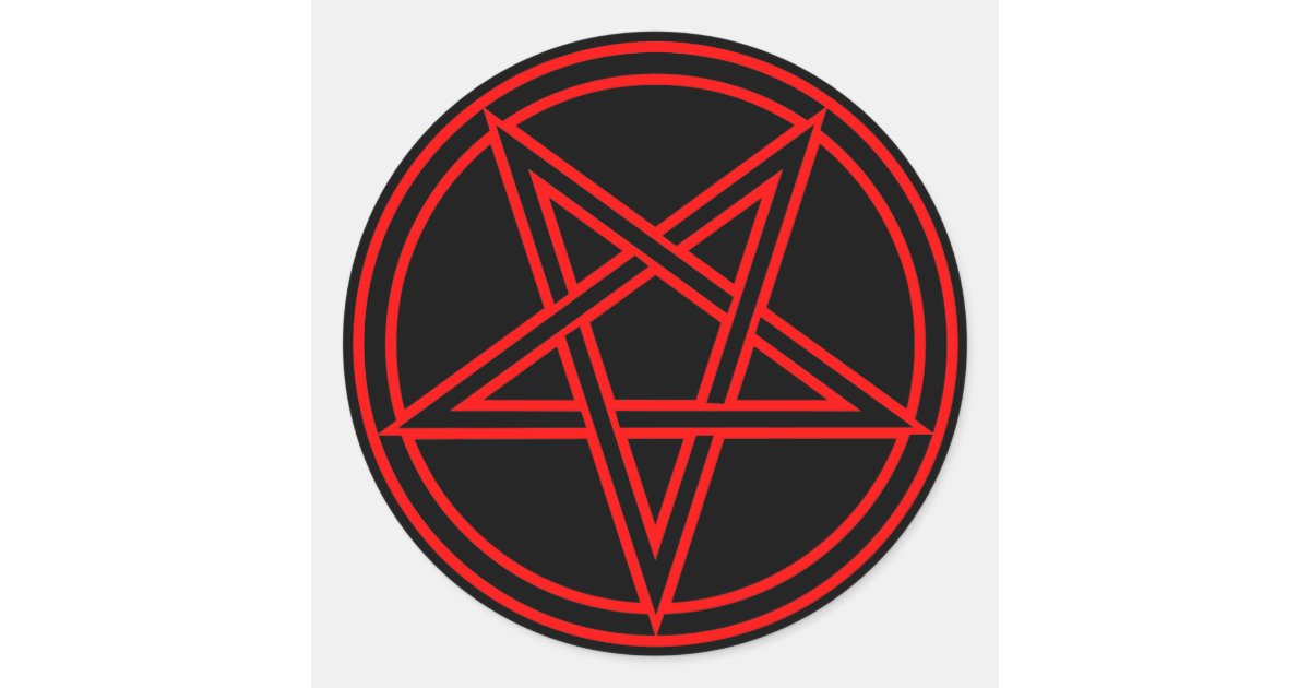 Pentagram Classic Round Sticker | Zazzle