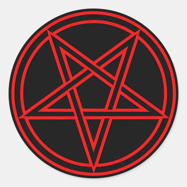 Pentagram Classic Round Sticker | Zazzle