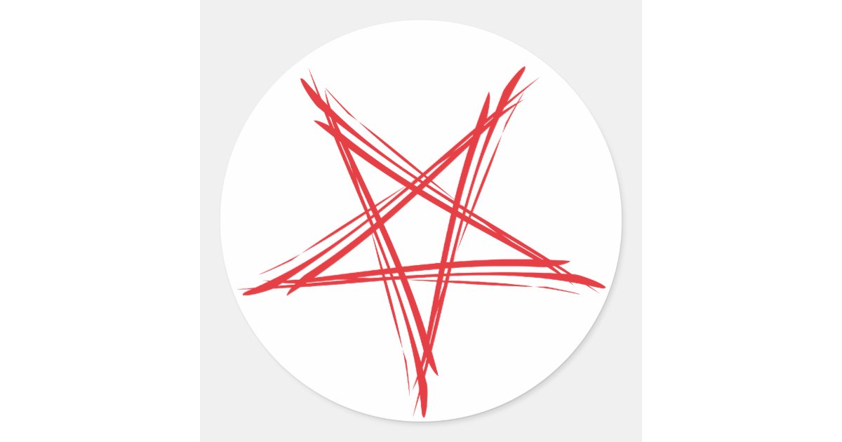 Pentagram pentacle classic round sticker | Zazzle