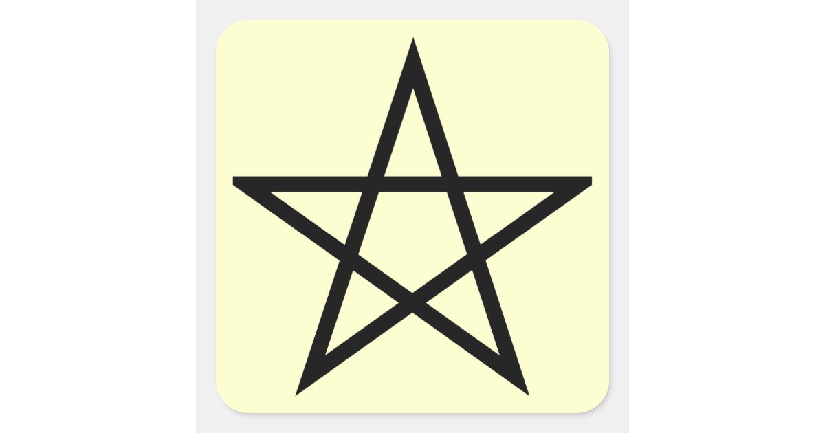 pentagram square sticker | Zazzle