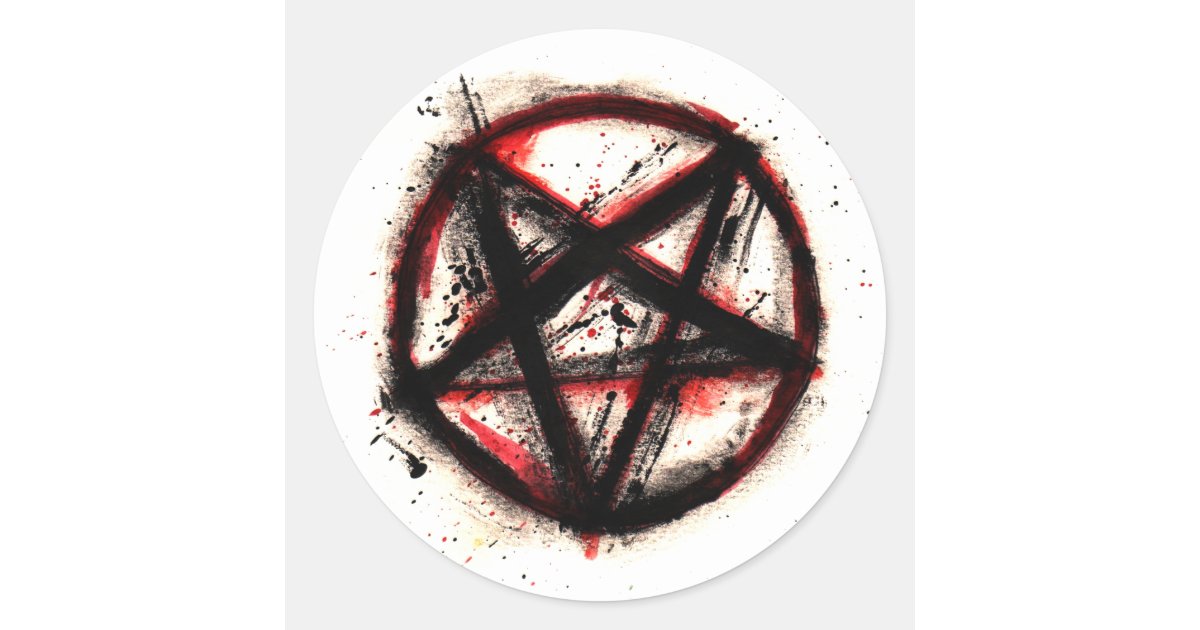 Pentagram Stickers, sheet of 6 Classic Round Sticker | Zazzle