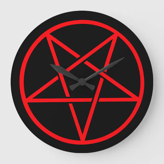 Pentagram wall clock | Zazzle