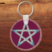 Pentagram Wiccan Witch Key Chain Fob Keychain | Zazzle