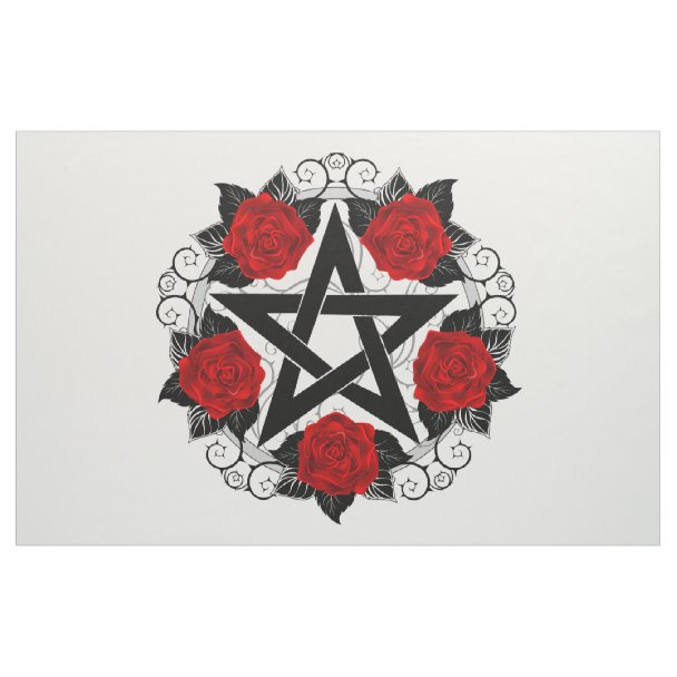 Purple Zebra Pentagram Fabric | Zazzle