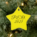 PEO Star Ornament 2021 | Zazzle