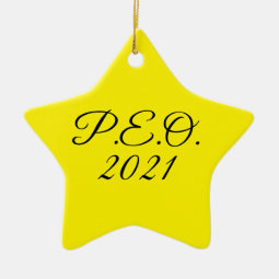 PEO Star Ornament 2021 | Zazzle