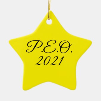 PEO Star Ornament 2021 | Zazzle