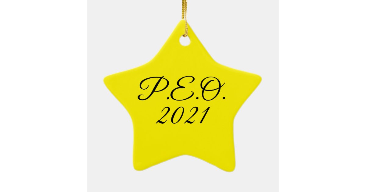 PEO Star Ornament 2021 | Zazzle