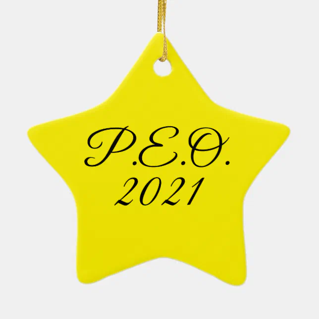 PEO Star Ornament 2021 | Zazzle