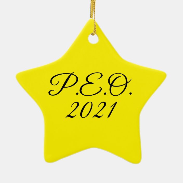 PEO Star Ornament 2021 | Zazzle.com