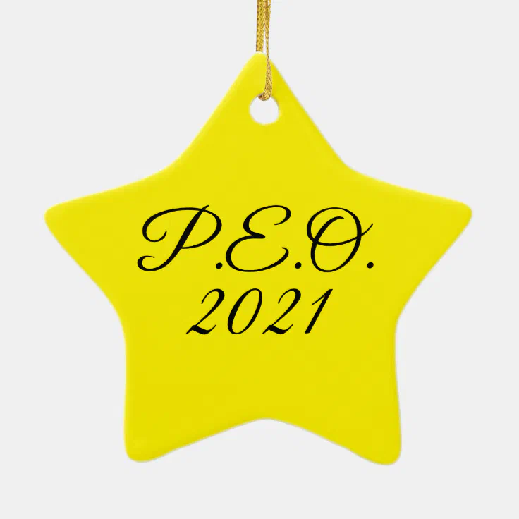 PEO Star Ornament 2021 | Zazzle