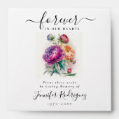 Peonies Floral Plant Seed Packet Memorial Funeral Envelope | Zazzle
