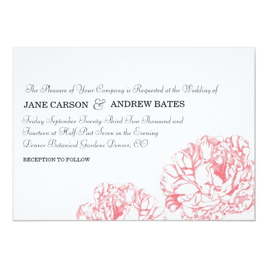 Peony Wedding Invitation | Zazzle.com