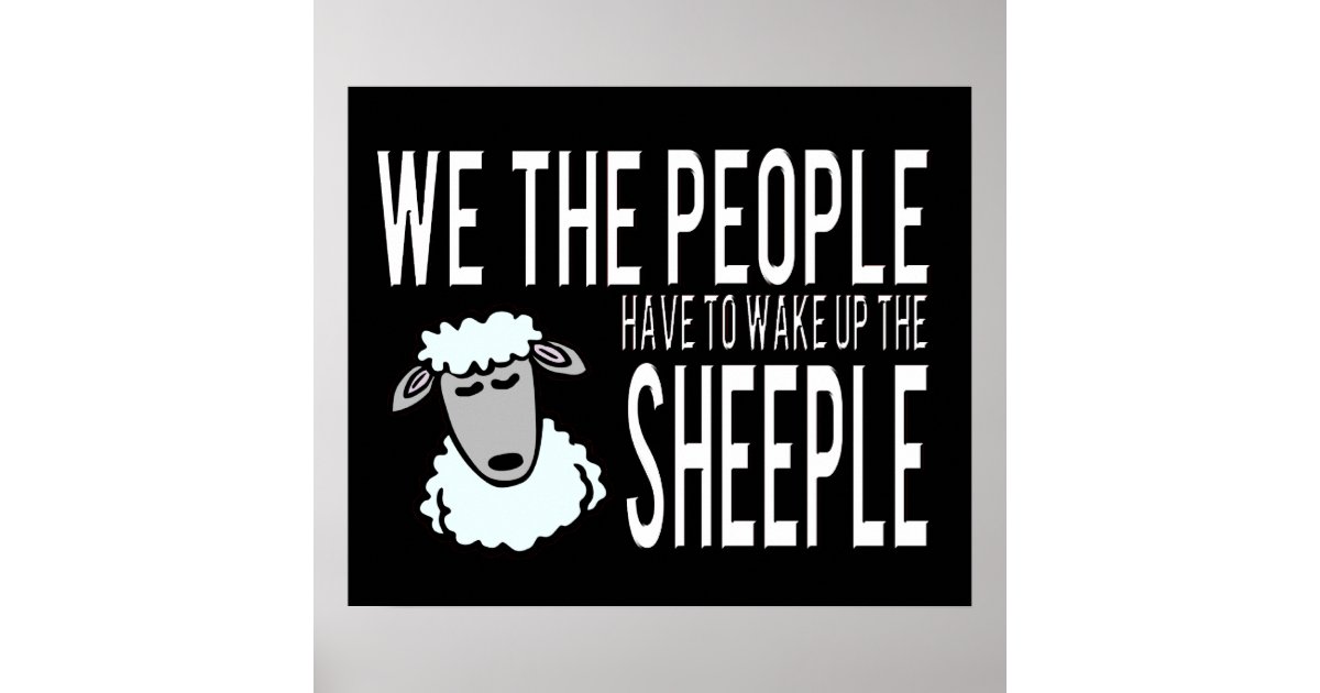 People and Sheeple - Political Humor Poster | Zazzle