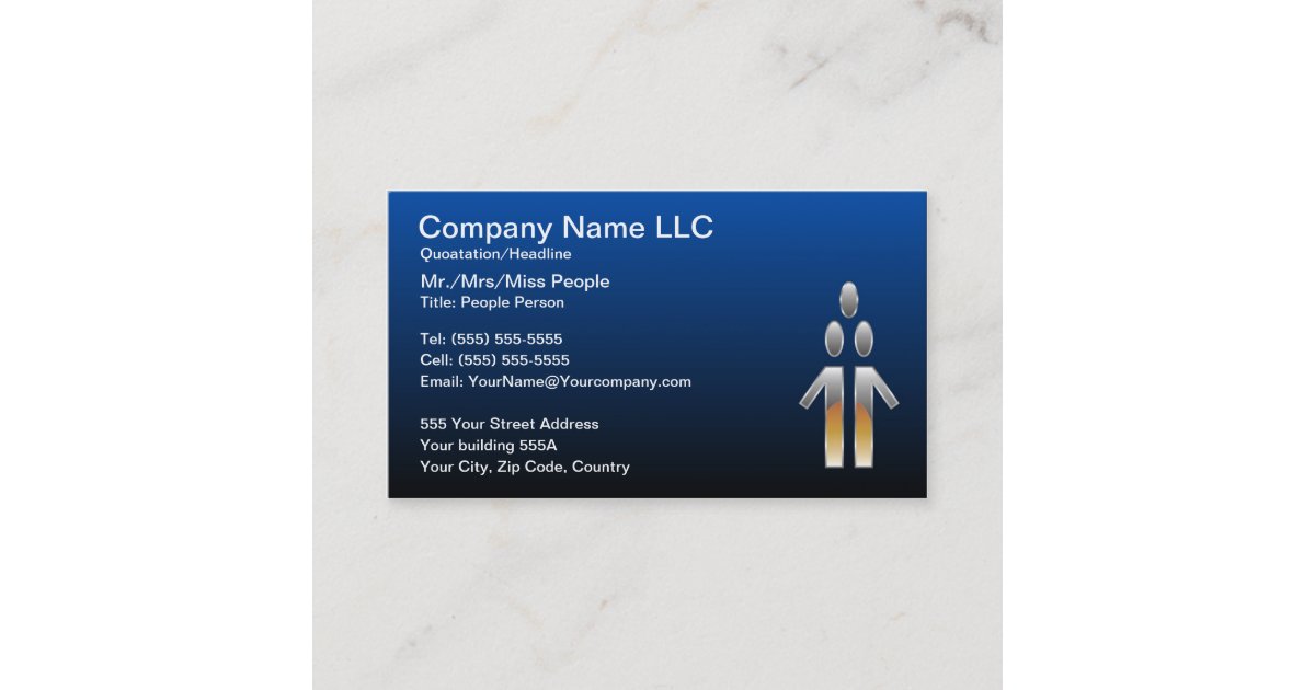 People, Human Resources Business Card | Zazzle